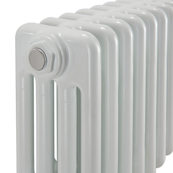 Column radiator - 4 Column 300mm high x 1016mm. 3159 BTU 926 Watts Whi ...
